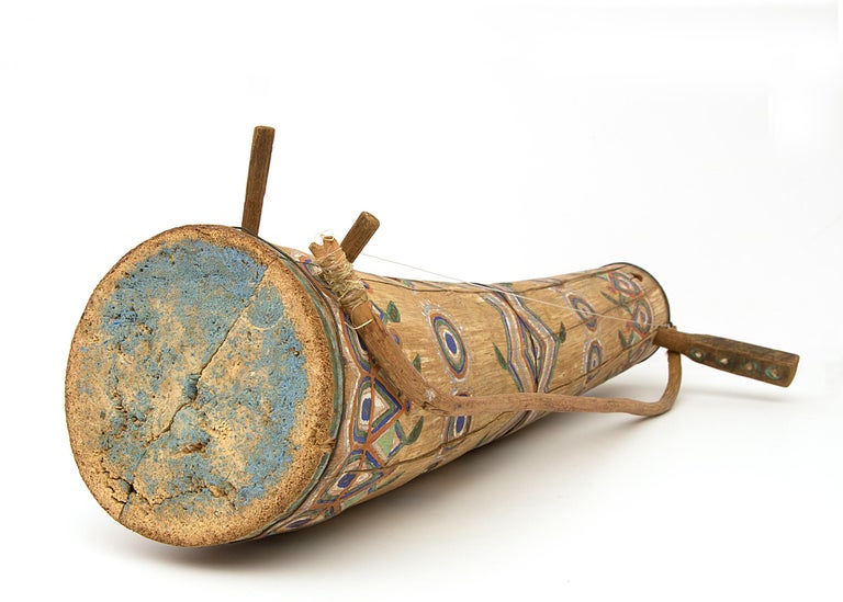 Early 20th Century Western Apache Wooden Fiddle with Display Stand For ...