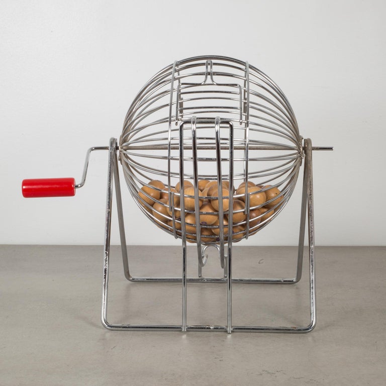 Early 20th Century Wire Bingo Cage with Bakelite Handle, circa 1930 ...
