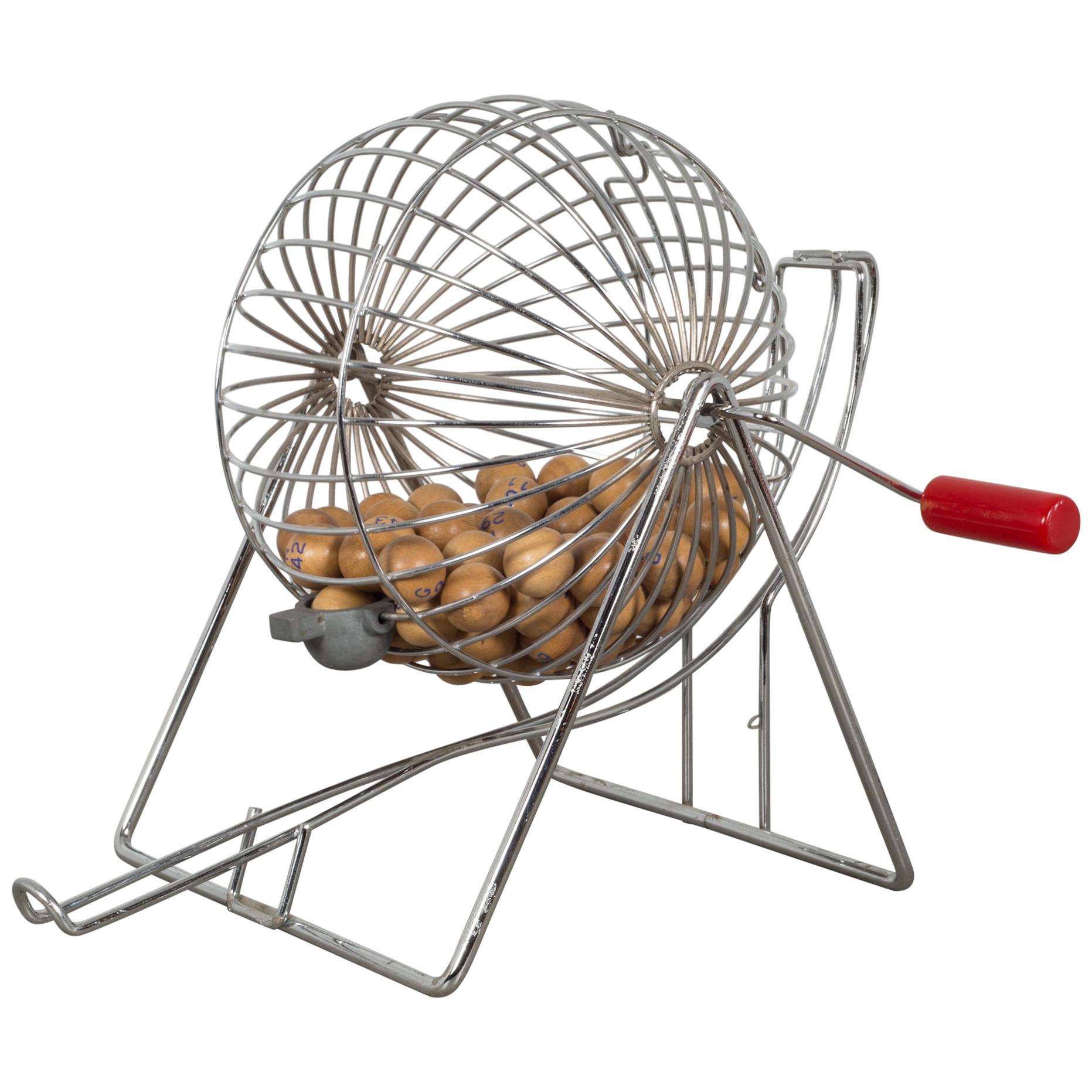 Early 20th Century Wire Bingo Cage with Bakelite Handle, circa 1930 ...