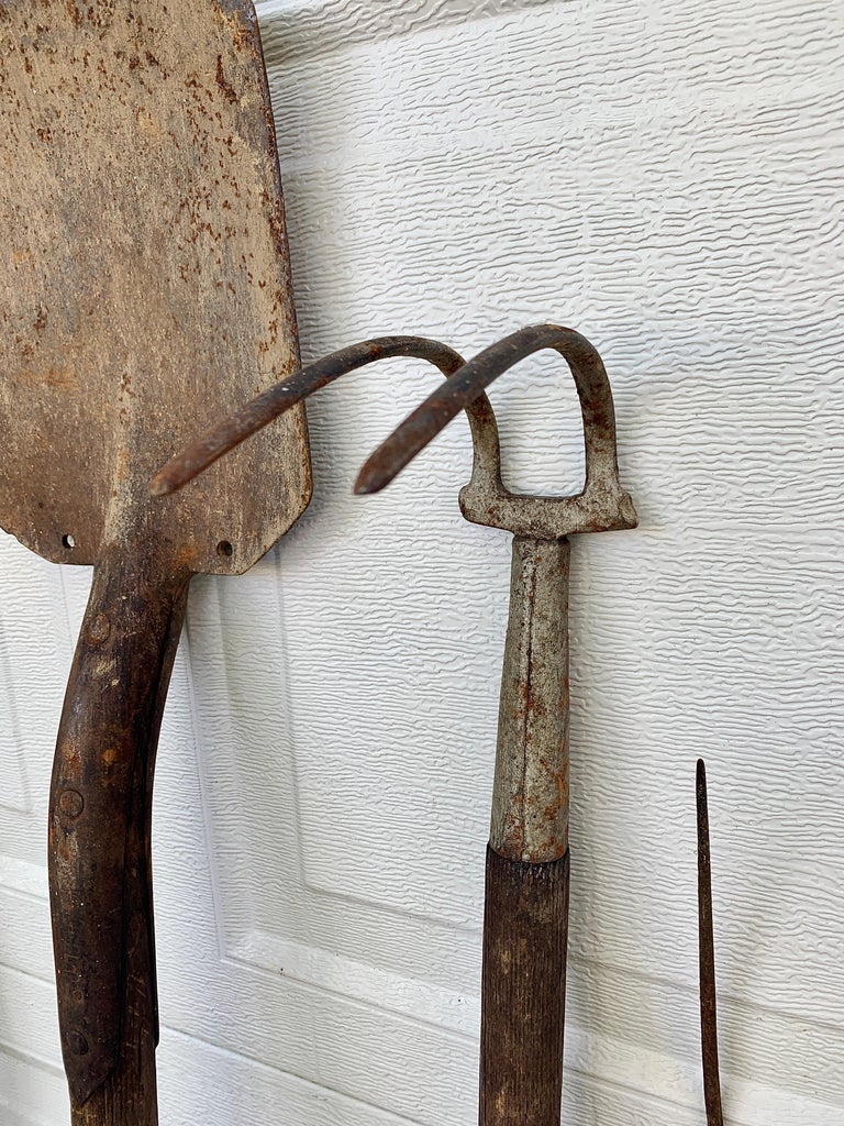 Early 20th Century Wooden and Iron Garden Tools, Set of Nine For Sale ...