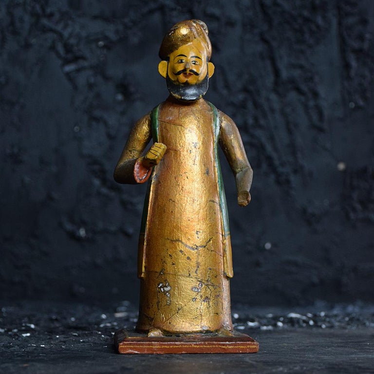 Early 20th Century Wooden Indian Figures For Sale at 1stDibs