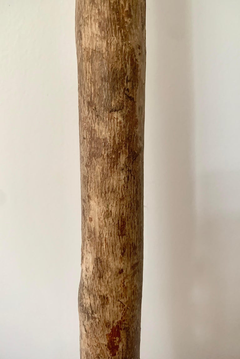 Early 20th Century Wooden Rake on Custom Wall Mount For Sale at 1stDibs