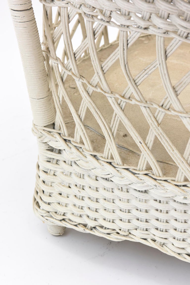 Early 20th Century Woven Wicker Barrel Chair at 1stDibs