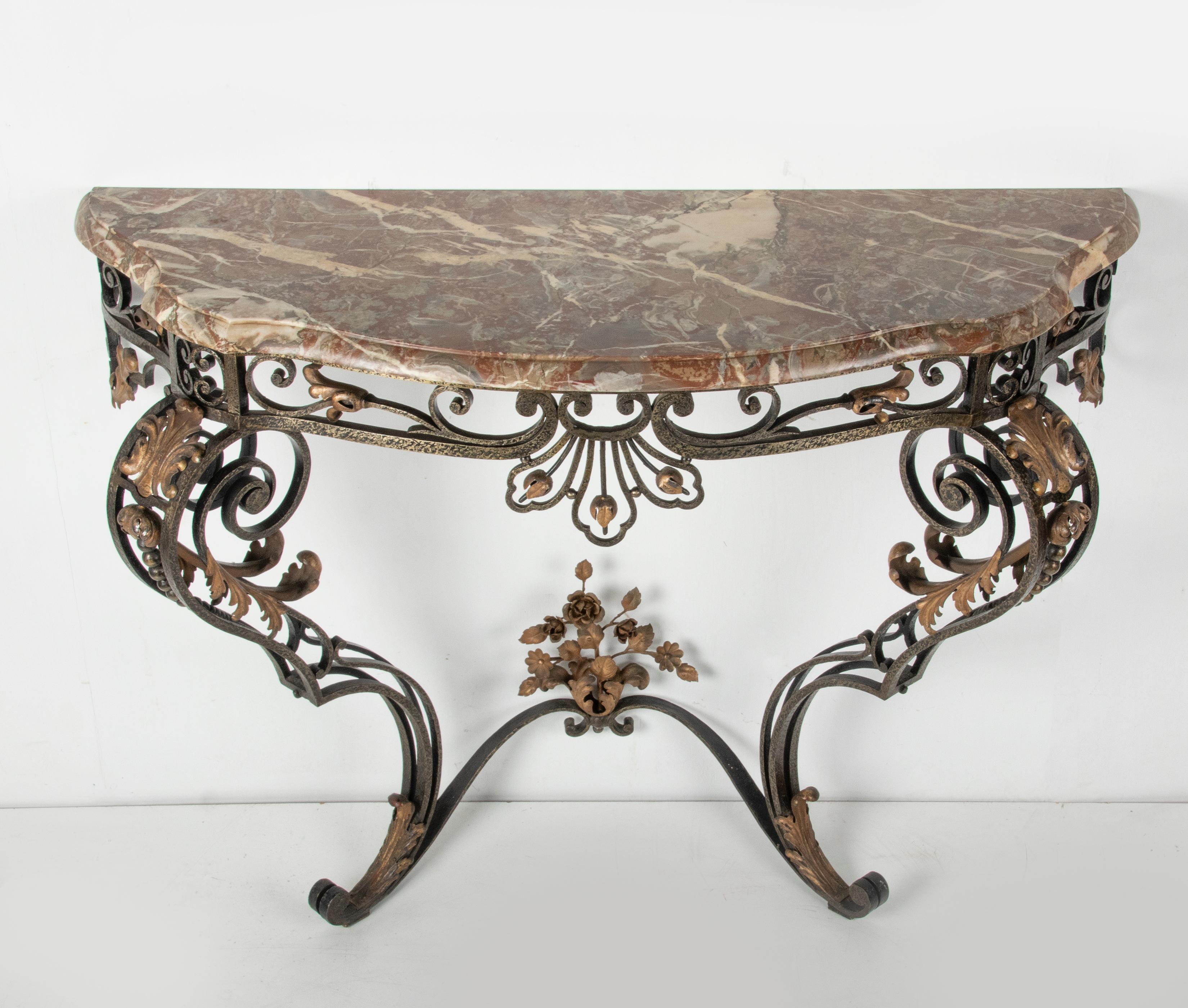 Early 20th Century Wrought Iron Console Table at 1stDibs | wrought iron ...