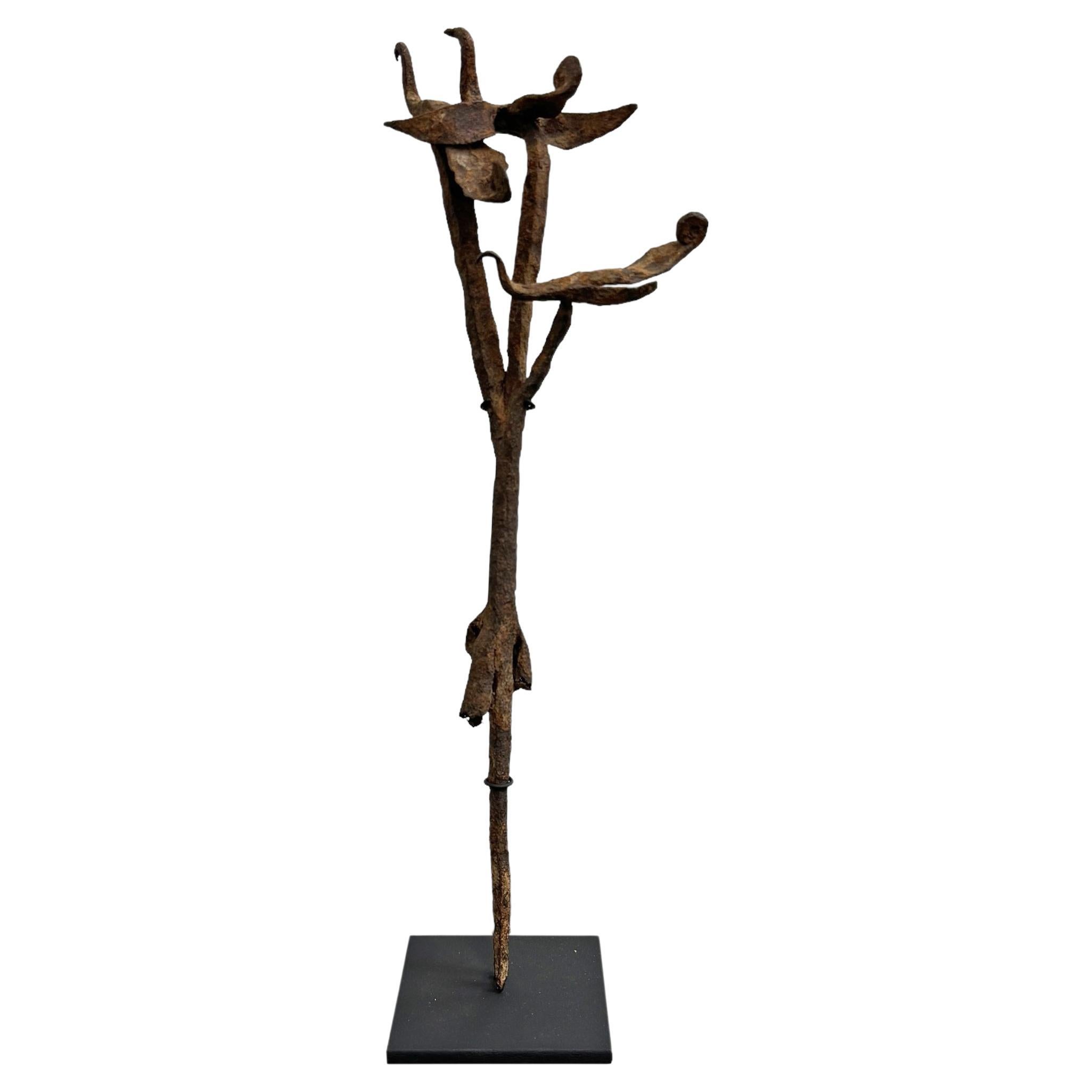 Early 20th Century Wrought Iron Yoruba Ọ̀sanyìn Staff For Sale at 1stDibs