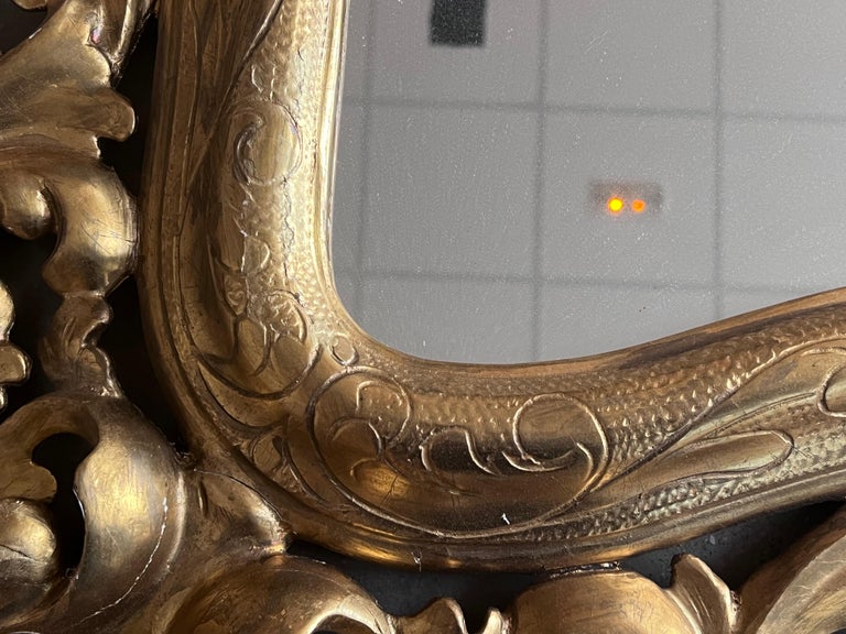 Early 20th French Empire Period Carved Gilt Wood Mirror For Sale at 1stDibs