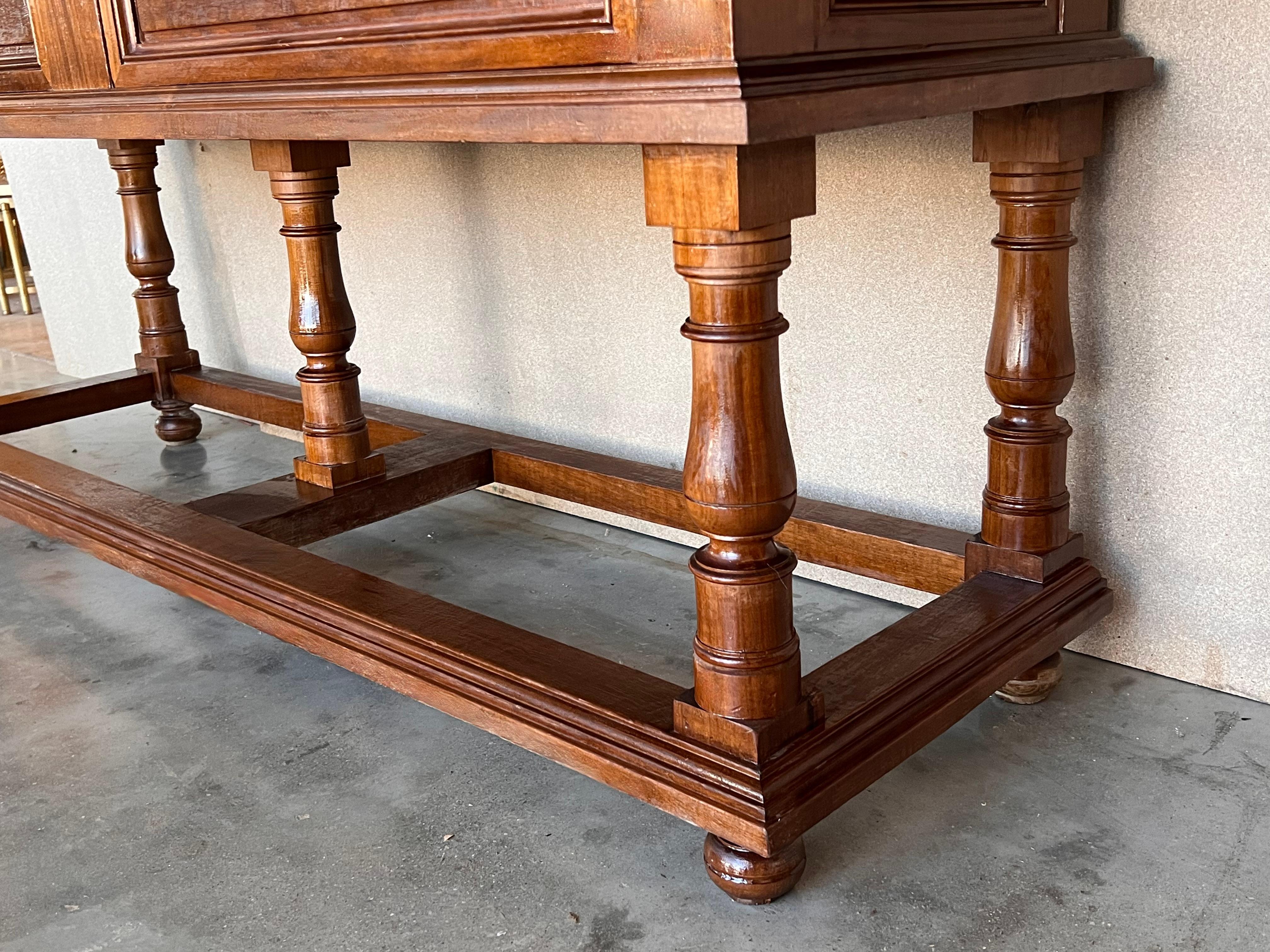 Early 20th Large Console Table with two drawers For Sale at 1stDibs