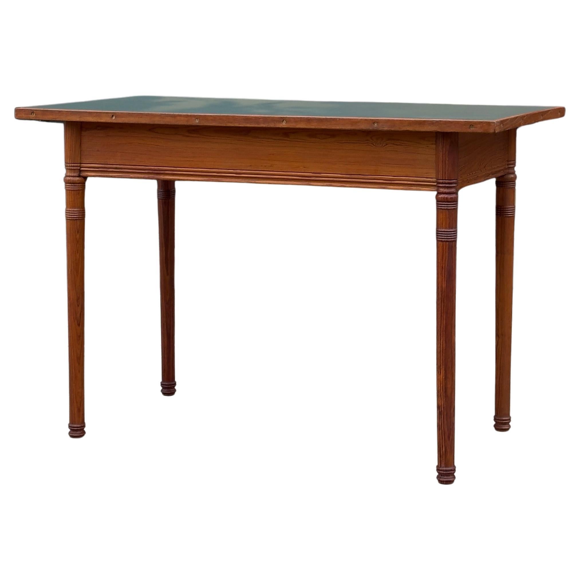 French Sculptural Baroque Style Desk in Stained Pine, Early 20th ...