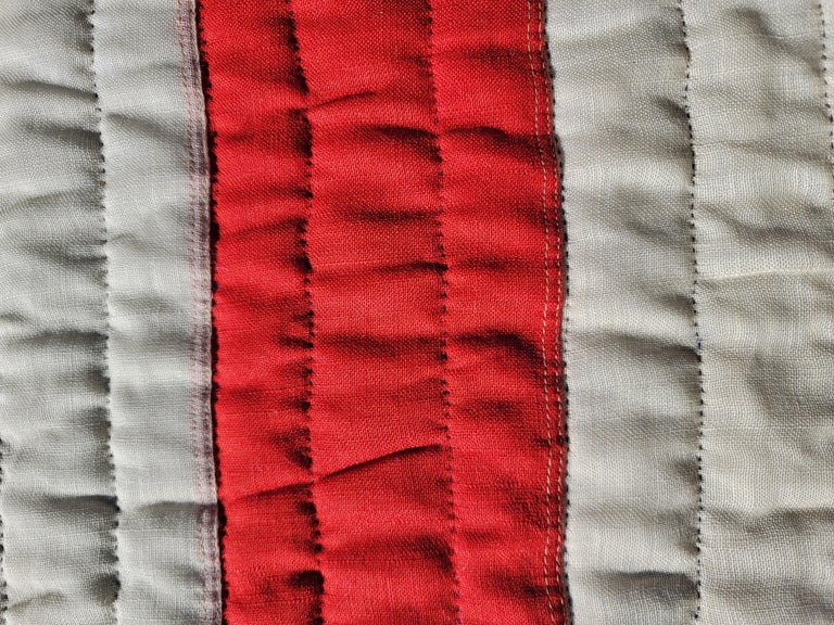 Early 20th C 45 Star Wool Flag Quilt For Sale at 1stDibs