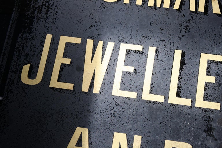 Early 20thc Antique Reverse Painted Jewellers Silversmith Watchmaker ...