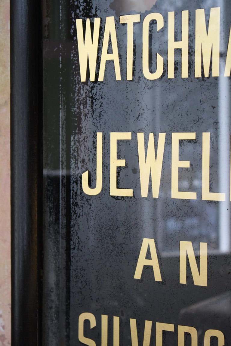 Early 20thc Antique Reverse Painted Jewellers Silversmith Watchmaker ...