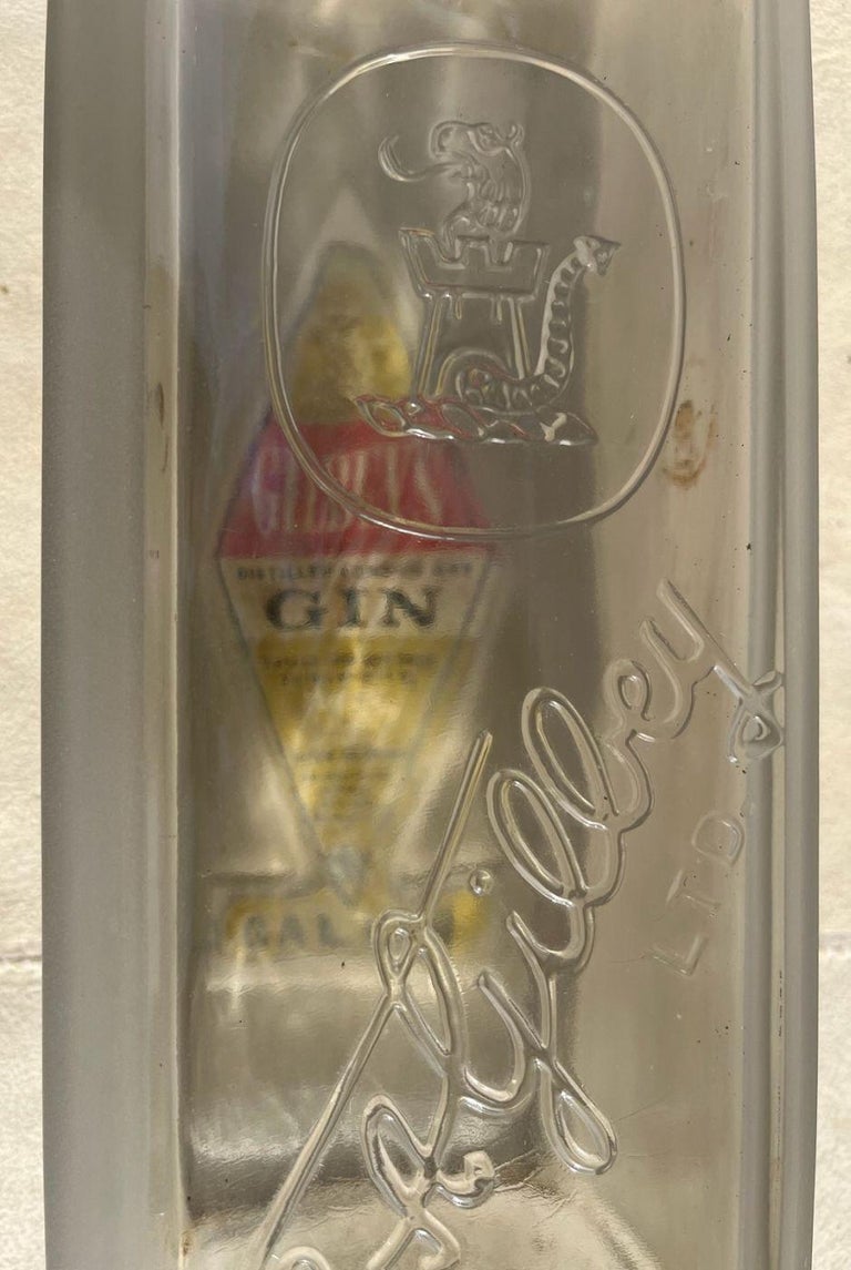 Early 20thc Gin Bottle from a Bar For Sale at 1stDibs