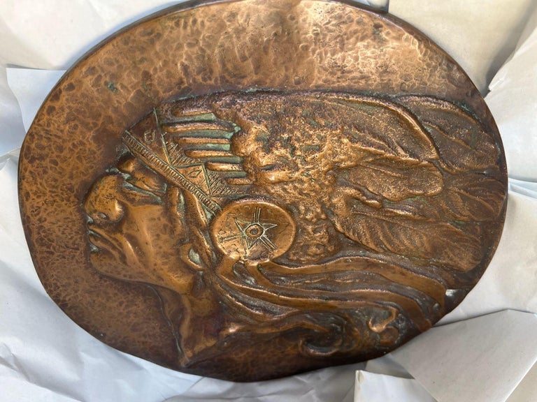 Early 20thc Hand Crafted Indian Plaque For Sale at 1stDibs