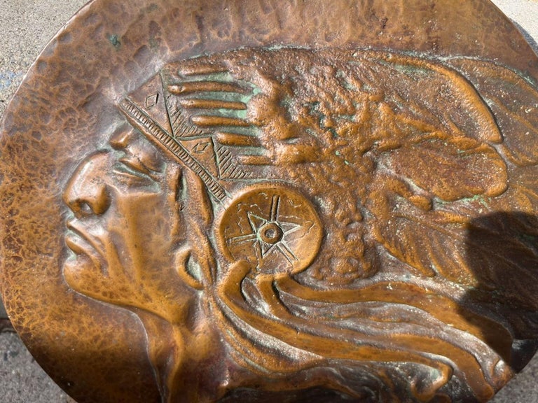 Early 20thc Hand Crafted Indian Plaque For Sale at 1stDibs