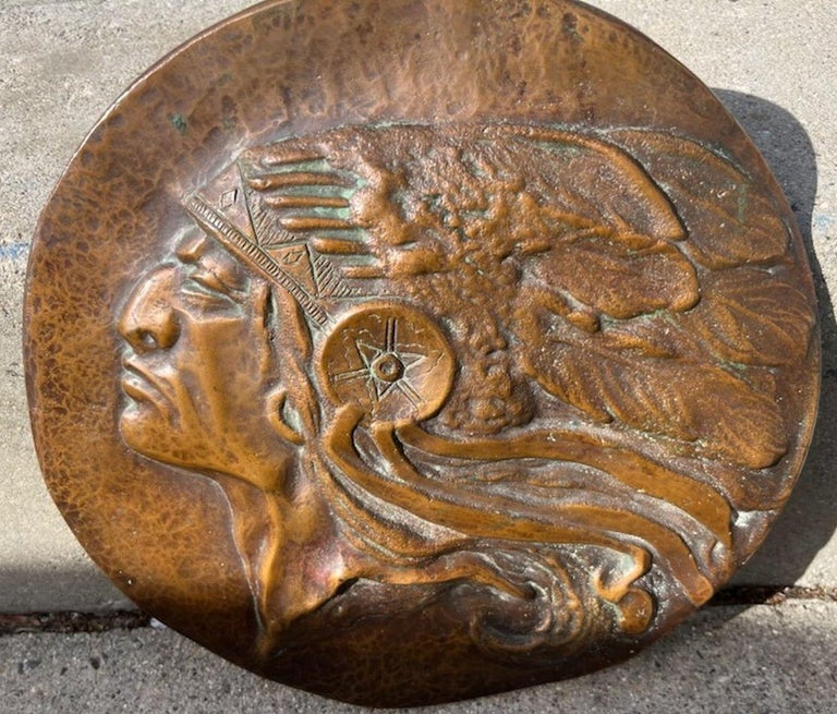 Early 20thc Hand Crafted Indian Plaque For Sale at 1stDibs