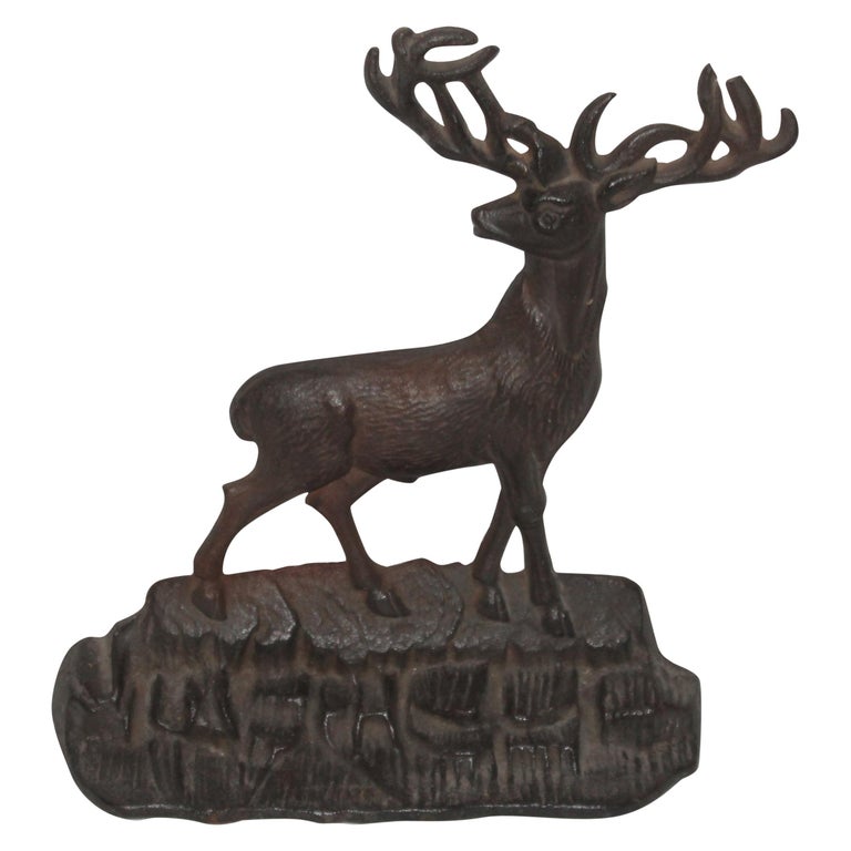 Early 20th Century Iron Buck Door Stop at 1stDibs