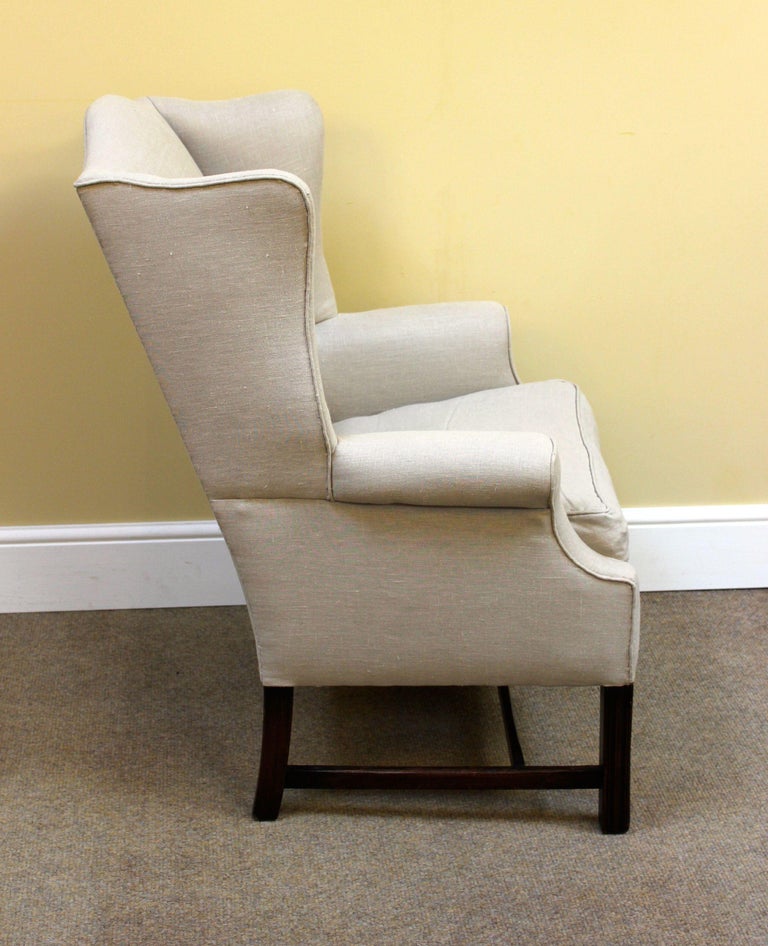 Early 20thc. Mahogany Wing Armchair For Sale at 1stDibs