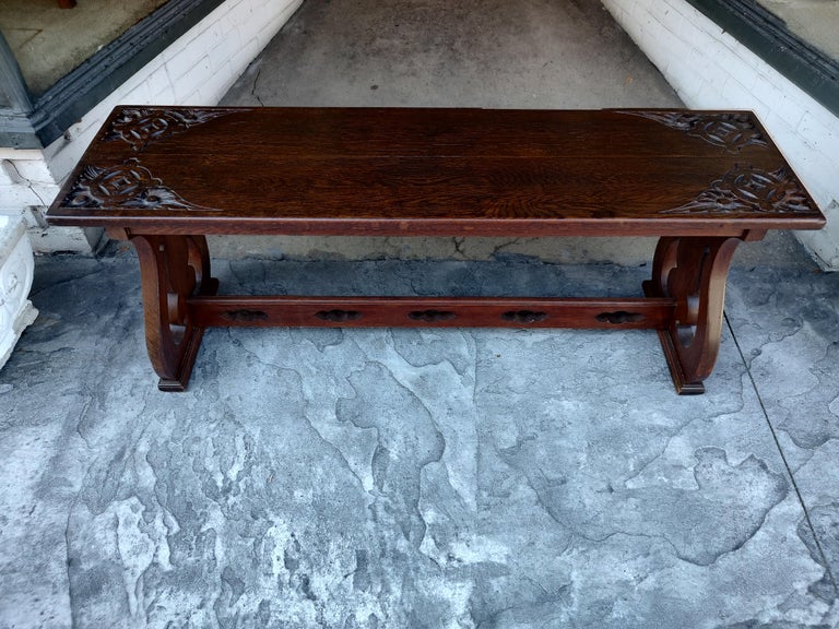 Early 20thc Oak Altar Bench Church Pew at 1stDibs