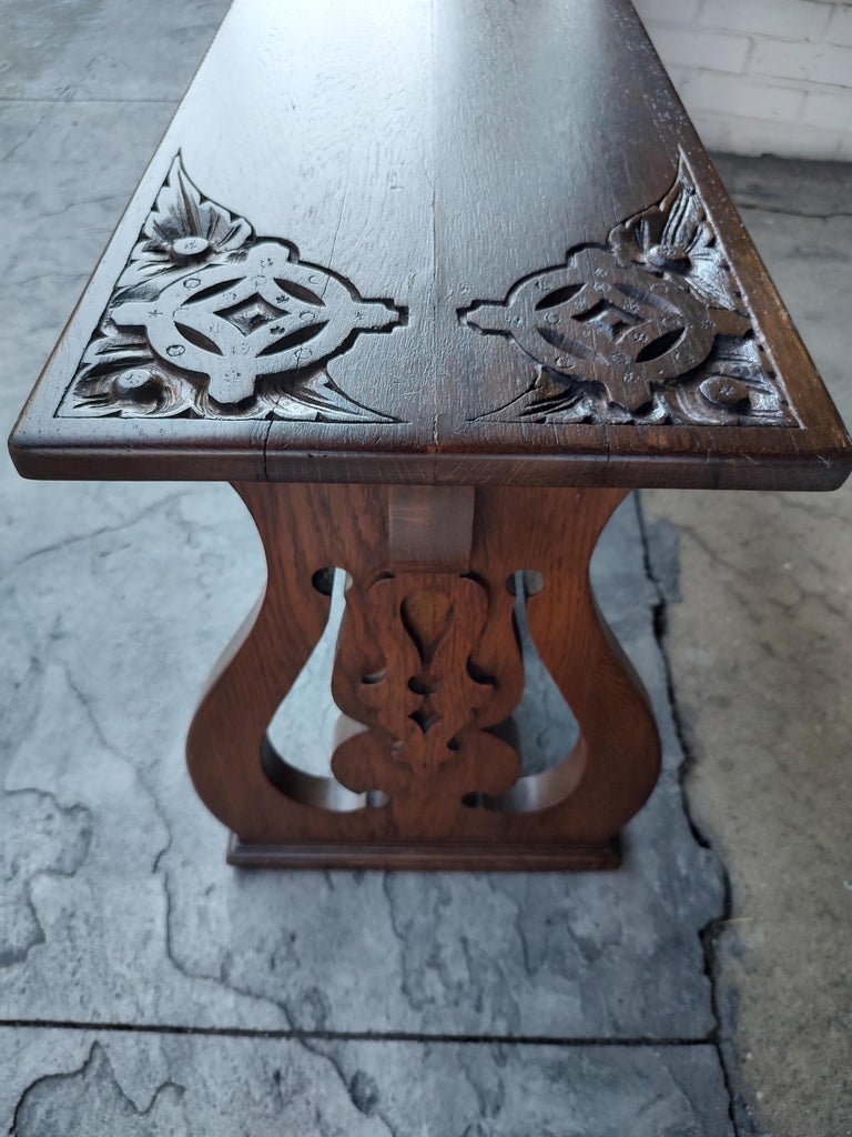 Early 20thc Oak Altar Bench Church Pew at 1stDibs