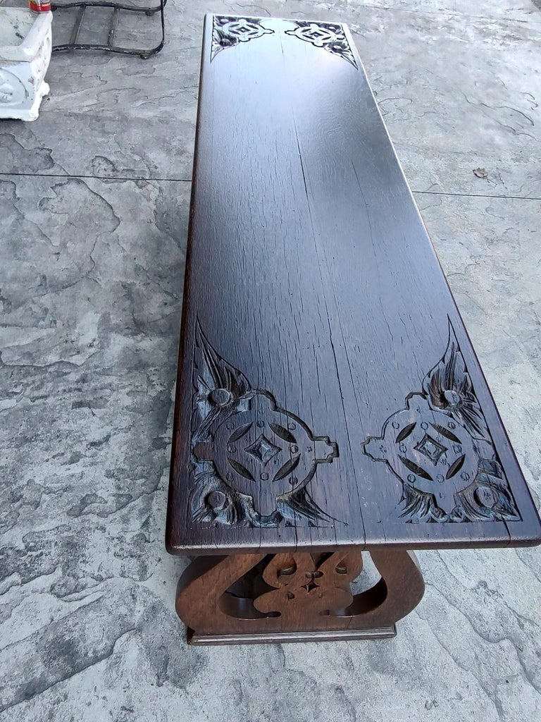 Early 20thc Oak Altar Bench Church Pew at 1stDibs