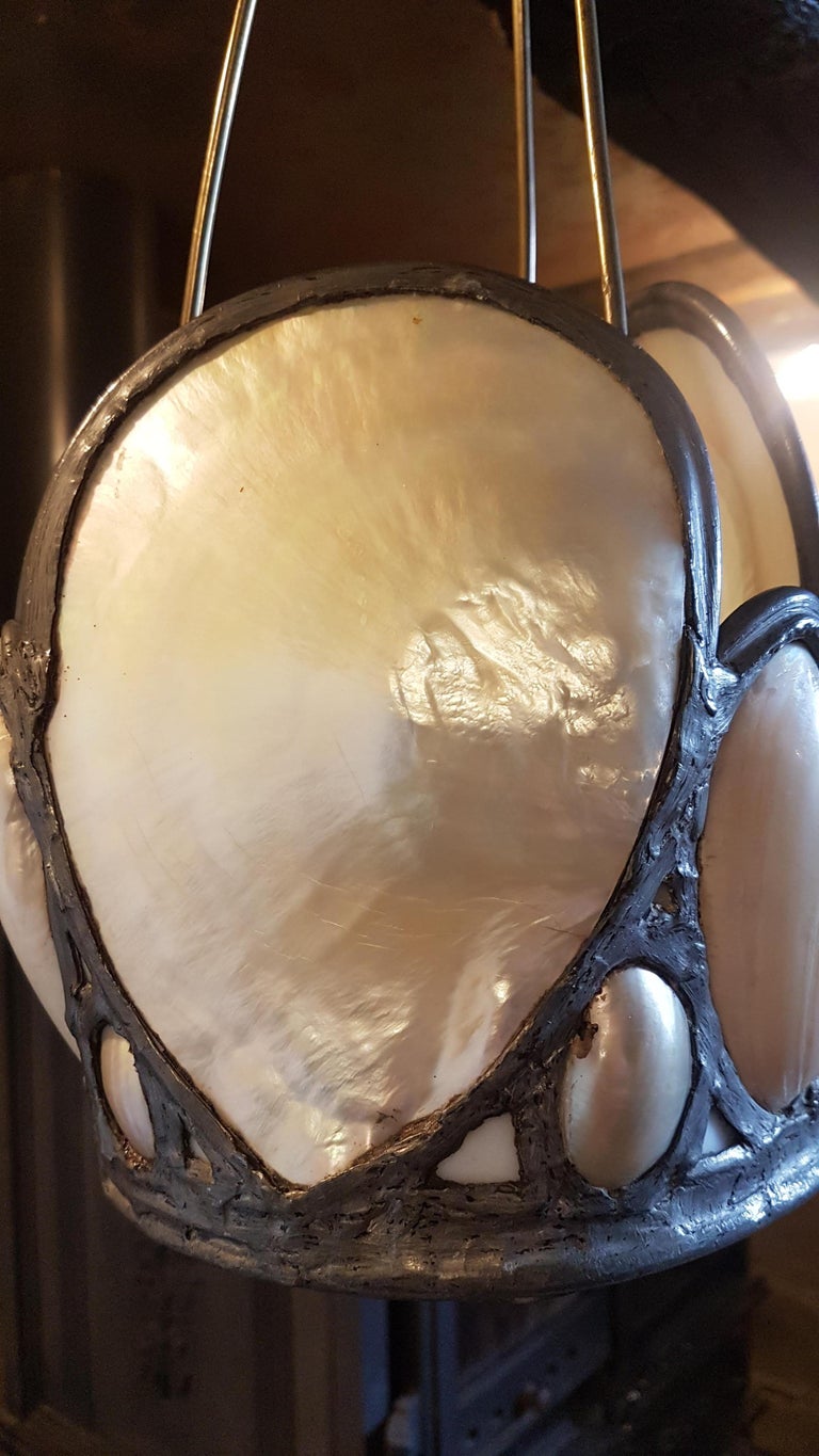 Early 20th Century Oyster Shell Hanging Lantern from Upton House Estate ...