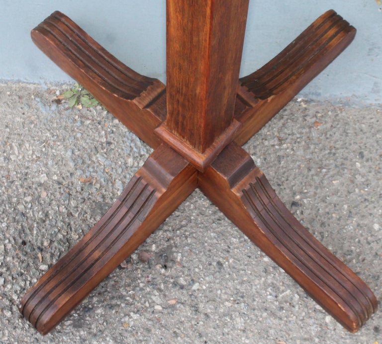 Early 20th Century Pine Hall Tree with Original Iron Hardware at 1stDibs