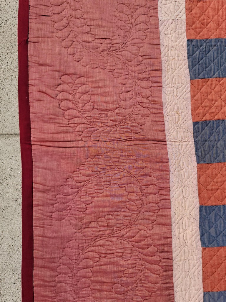 Early 20Thc Wool Amish Pennsylvania Bars Quilt For Sale at 1stDibs