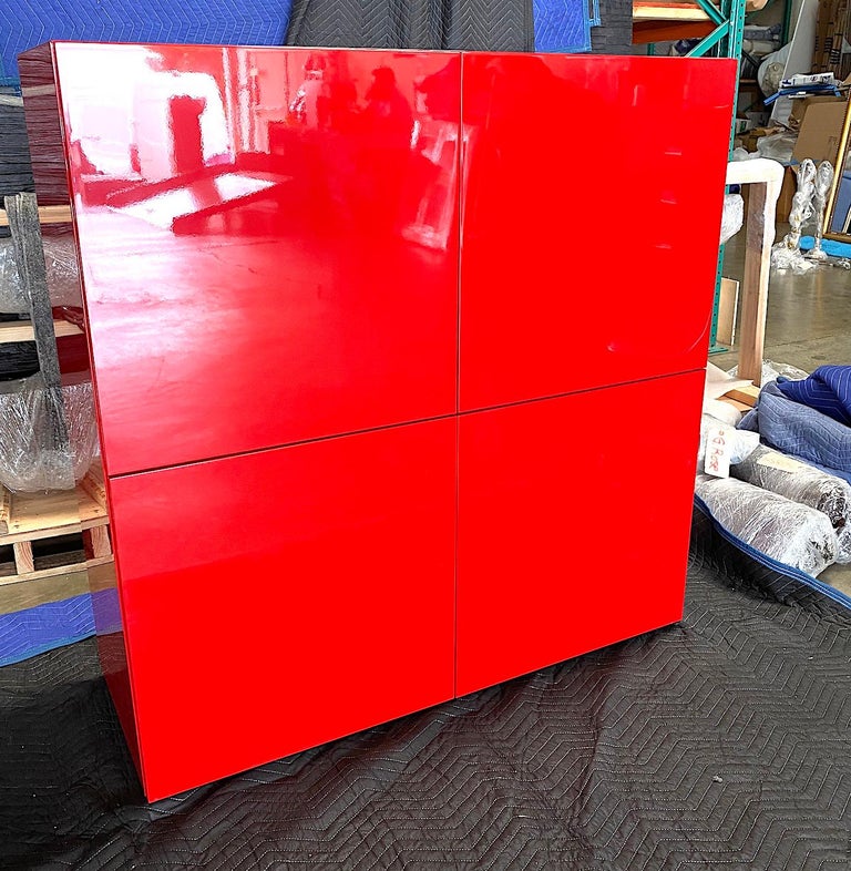 Early 21st Century Red Lacquer Bar/Cabinet, Piero Lissoni at 1stDibs