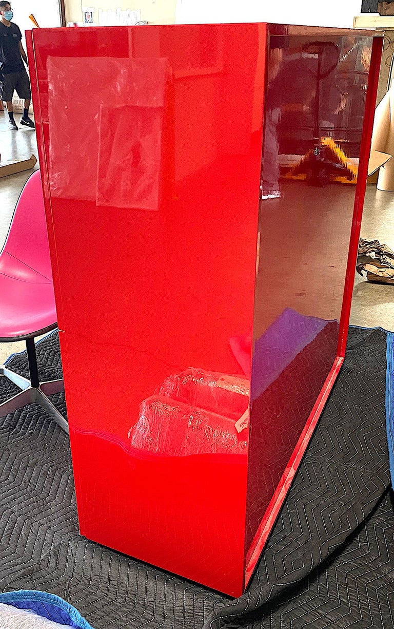 Early 21st Century Red Lacquer Bar/Cabinet, Piero Lissoni at 1stDibs