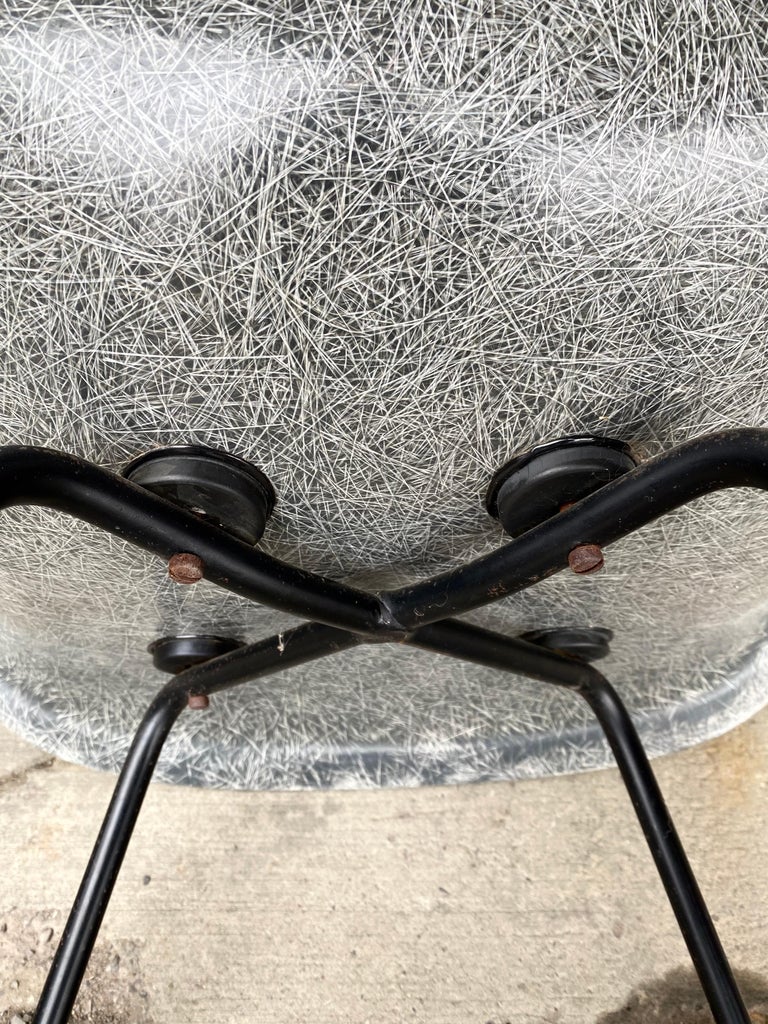 Early 2nd Generation X Base Arm Shell Lounge Chair by Charles Eames For ...
