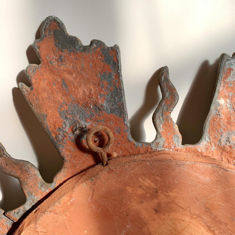 Early 20th Century Lead Sunburst Mirror in the Manner of Line Vautrin ...