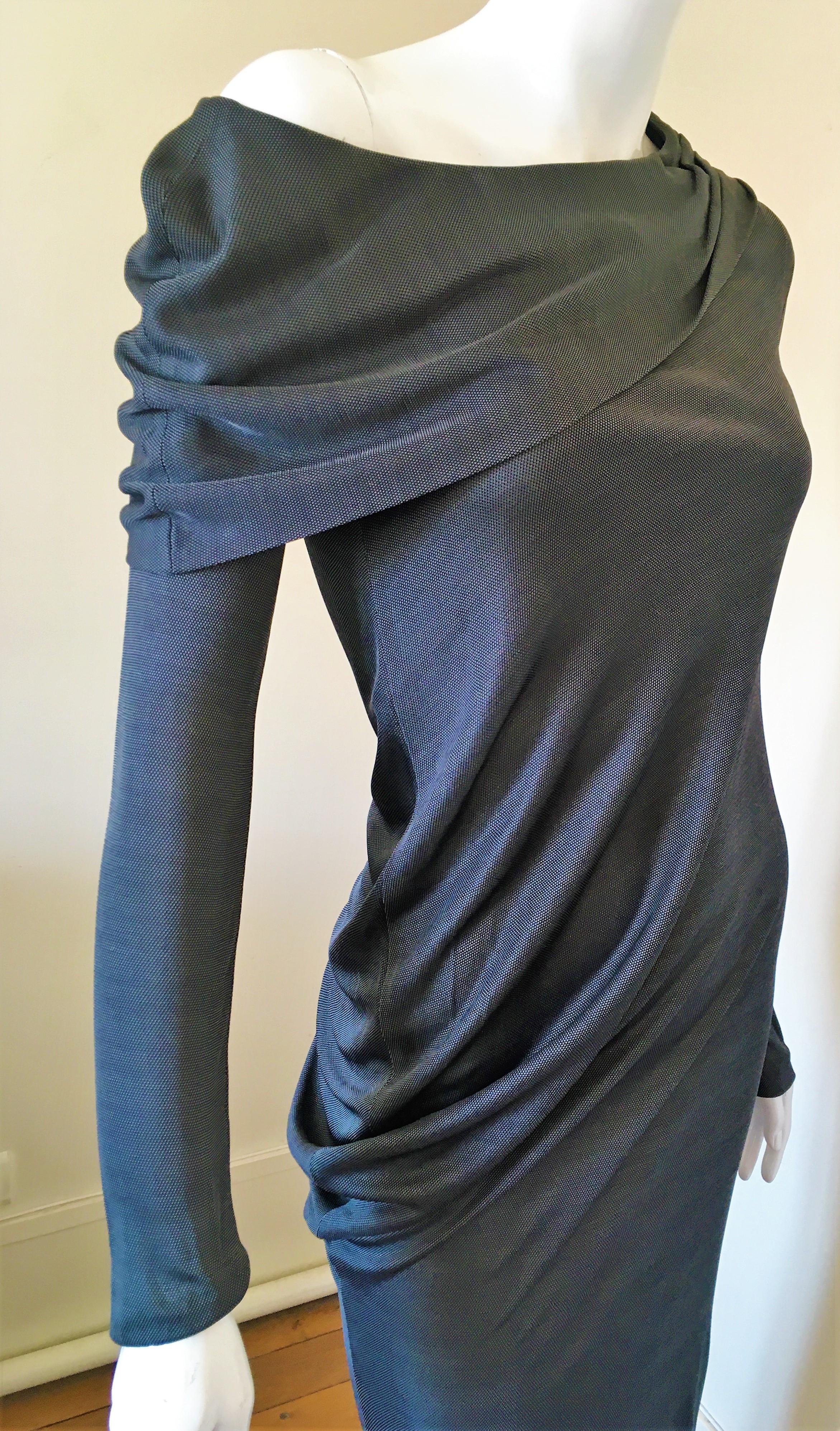 Early Alexander McQueen Joan Of Arc 1998 Gray Asymmetric Cape Collar ...