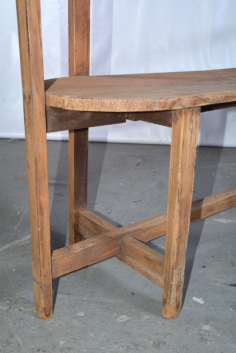 Early American Bench with Oval Arms at 1stDibs
