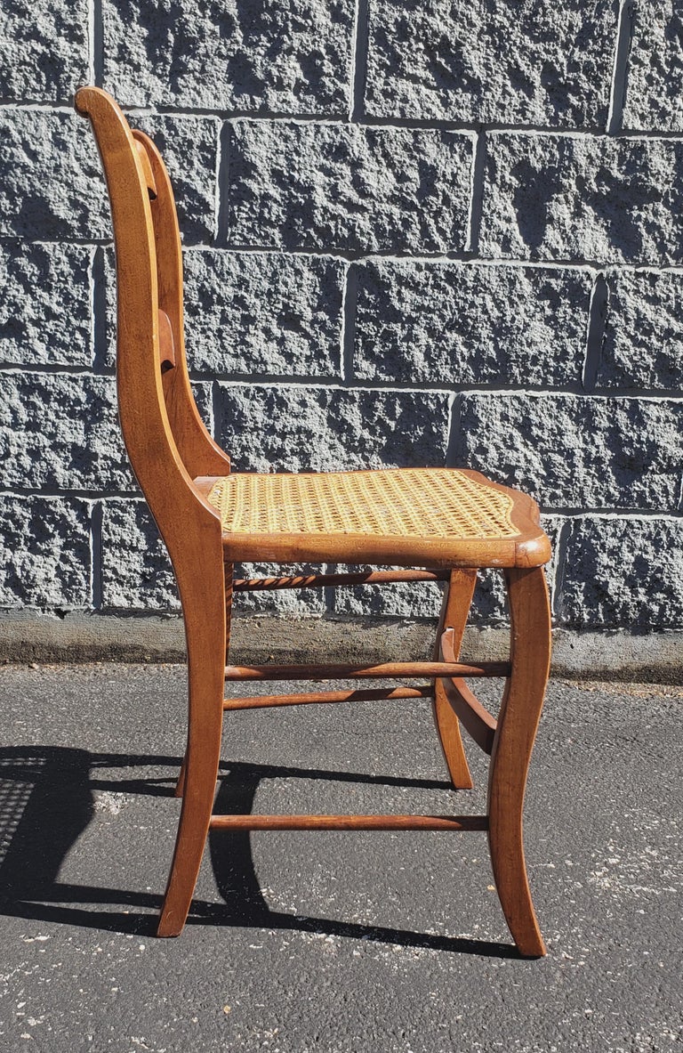 Early American Ladder Back Maple and Cane Seat Chairs, a Pair, circa ...