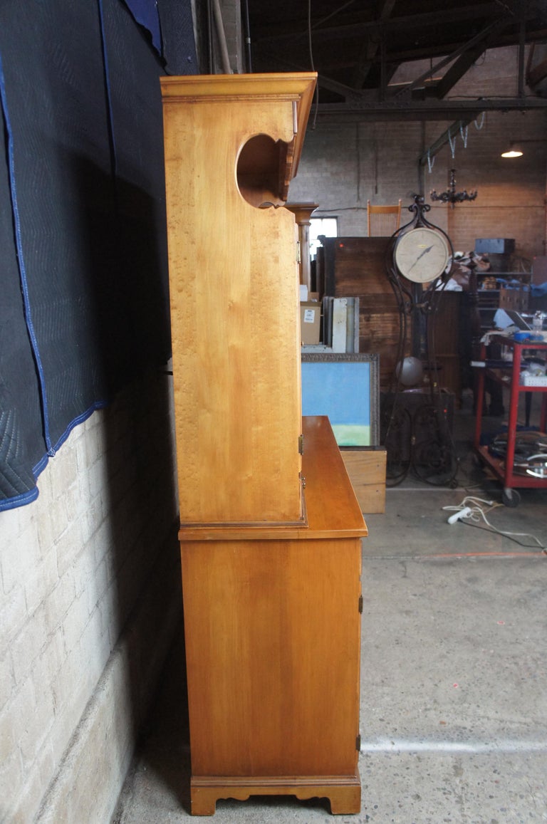Early American Solid Maple China Hutch Buffet Cabinet Cupboard Vintage ...