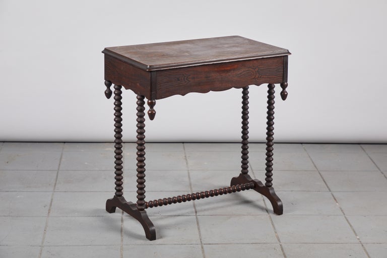 Early American Spindle Side Table at 1stDibs