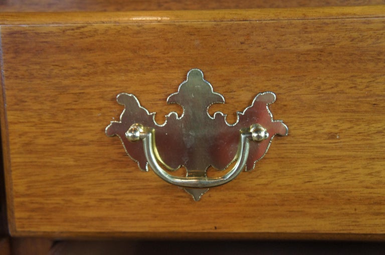 Early American Style Solid Mahogany 11-Drawer Triple Dresser Colonial ...