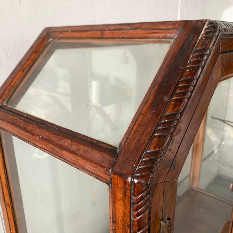 Early American Tabletop Wooden Display Case For Sale at 1stdibs