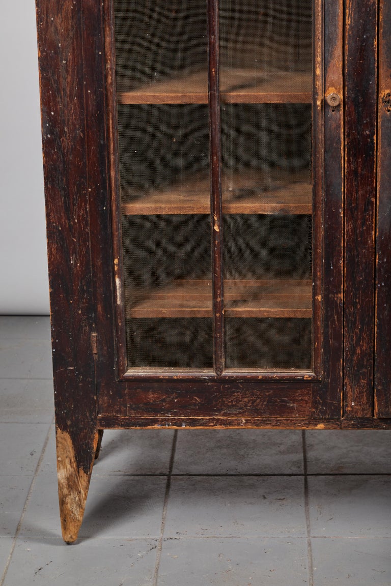 Early American Two Door Screened Pie Safe at 1stDibs