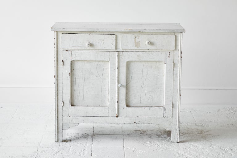 Early American White Painted Server at 1stDibs