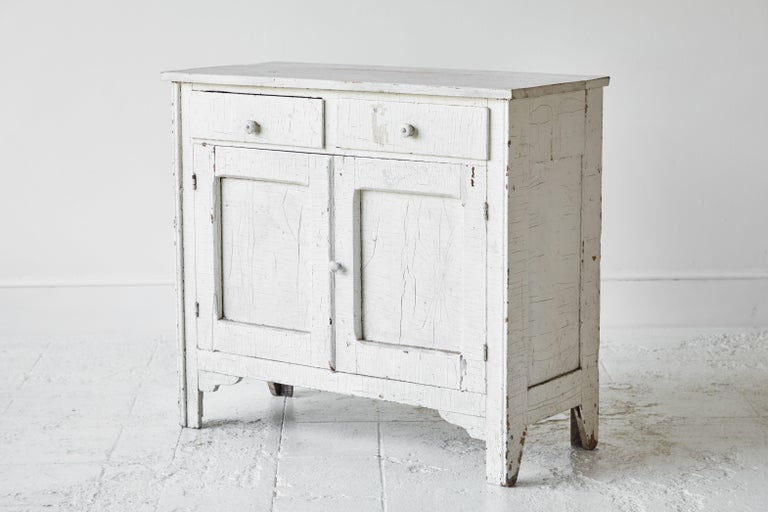 Early American White Painted Server at 1stDibs
