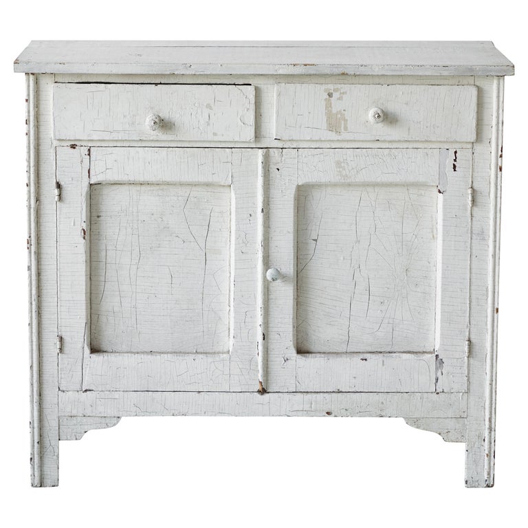 Early American White Painted Server at 1stDibs