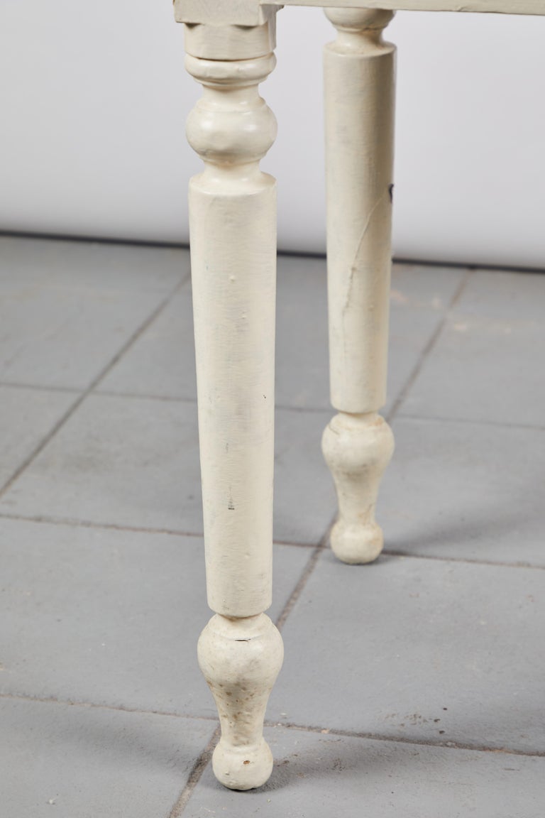 Early American White Painted Side Table at 1stDibs