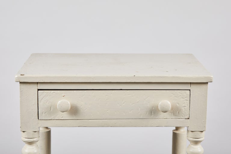 Early American White Painted Side Table at 1stDibs