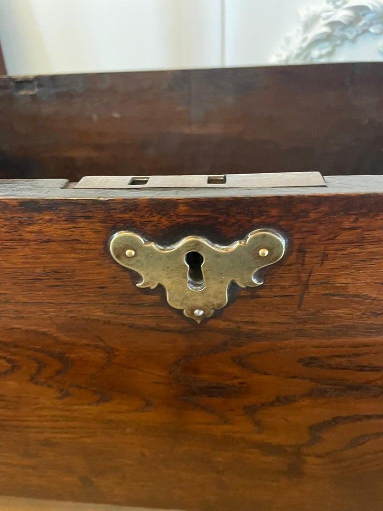 Early Antique 18th Century Small Welsh Oak Coffer For Sale at 1stDibs