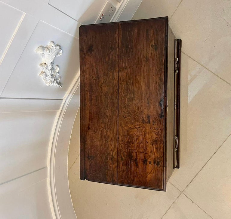 Early Antique 18th Century Small Welsh Oak Coffer For Sale at 1stDibs