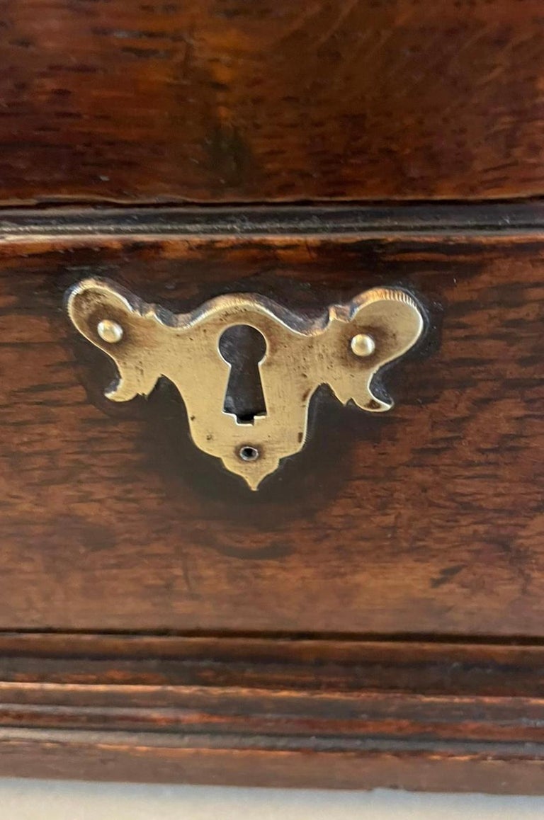 Early Antique 18th Century Small Welsh Oak Coffer For Sale at 1stDibs