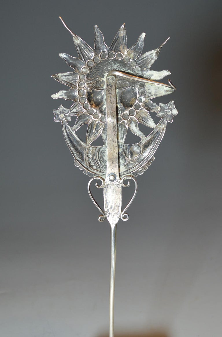 Early Antique Andean Colonial Silver Sun Moon Tupu 18th-19th Century ...