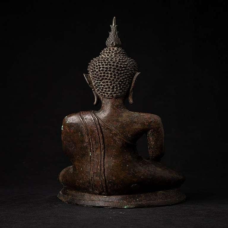 Early Antique Bronze Laos Buddha Statue from Laos For Sale at 1stDibs
