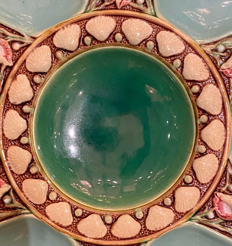Early Antique English Minton Majolica Porcelain Oyster Plate, circa ...